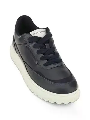 Emporio Armani Logo-plaque Panelled Sneakers