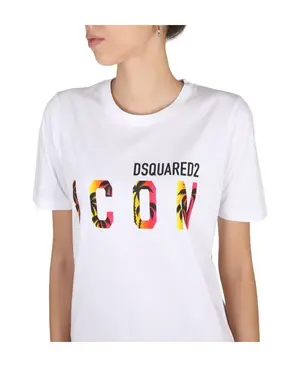 Dsquared2 Icon Sunset Crewneck T-shirt Dress - White