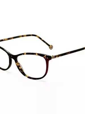Carolina Herrera Tortoiseshell-effect Cat-eye Glasses