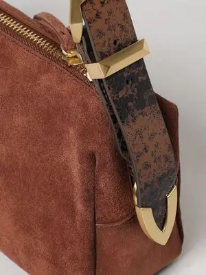 Pinko Suede Shoulder Bag - Earth