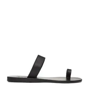 ANCIENT GREEK SANDALS Thalia Open-toe Flat Sandals - Black