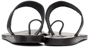 ANCIENT GREEK SANDALS Thalia Open-toe Flat Sandals - Black