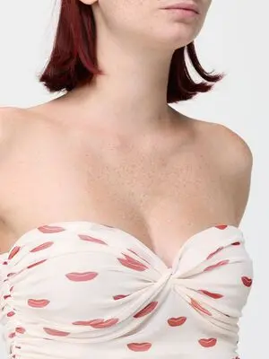 Fiorucci Ruched Lips Print Camisole Top