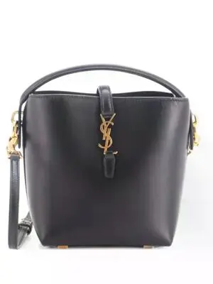 Saint Laurent Le 37 Leather Mini Bucket Bag