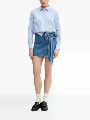OUI Lace-trim Checked Shirt
