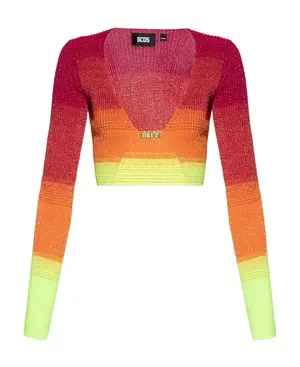 Gcds Striped Knitted Cardigan