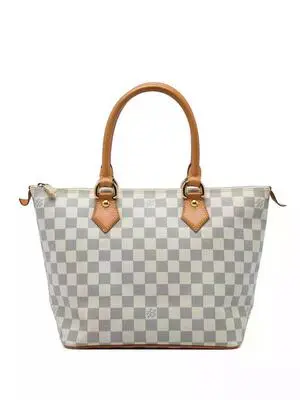 LOUIS VUITTON Damier Azur Handbag - White