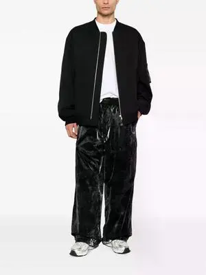 Y3 High-shine Tie-dye Wide-leg Trousers