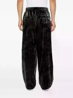 Y3 High-shine Tie-dye Wide-leg Trousers
