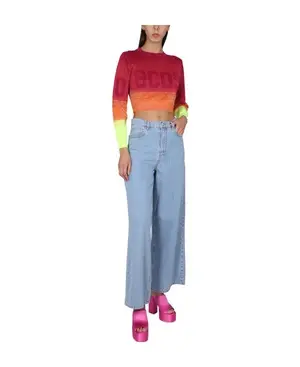 Gcds Logo Knit Cropped Jumper