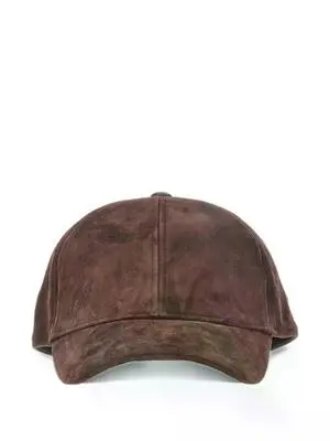 Emporio Armani Suede Baseball Cap - Brown