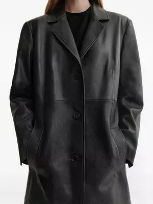 ARMA Panelled Leather Coat