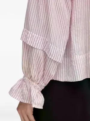 MOS MOSH Jorun Ruffled Striped Blouse