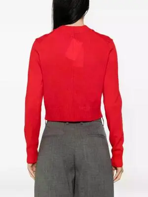 Soeur Jonas Ribbed-knit V-neck Sweater