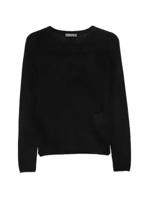 PHILO-SOFIE Contrast-stitch Crew-neck Top - Black