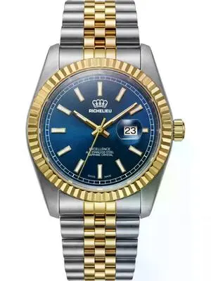 RICHELIEU SWISS Classic Fluted Bezel 38mm Watch