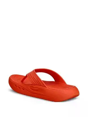 Oakley Studio Perforated Logo-embossed Flip-flops - Orange