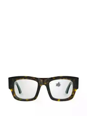 BUGATTI Tortoiseshell-effect Rectangle-frame Glasses - Brown