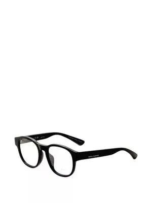 Armani Exchange Matte-finish Geometric-frame Glasses - Black