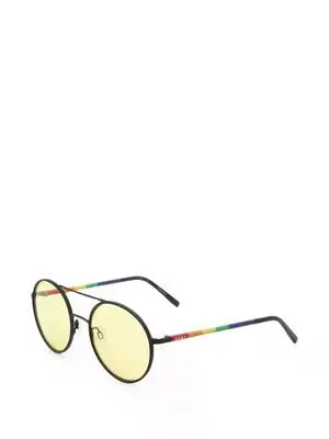 Dkny Pride Round-frame Sunglasses - Black