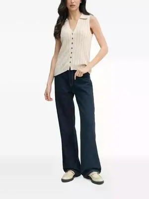 MOS MOSH Mmrinja Marisol Cable-knit Button-up Top