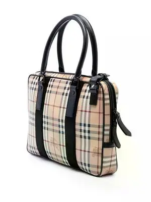Burberry Haymarket Check Coated Canvas Business Bag