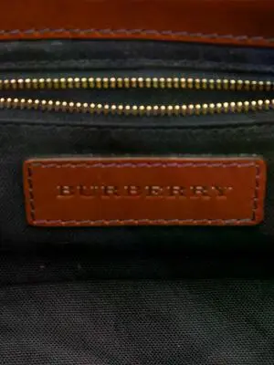 Burberry Leather And House Check Canvas Crossbody Bag