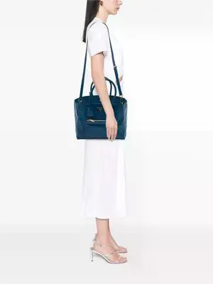 Prada 2000-2026 Soft Calf Front Pocket Shopping Tote Satchel