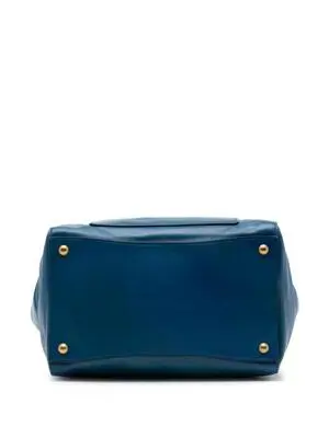 Prada Soft Calf Shopping Tote Satchel - Blue