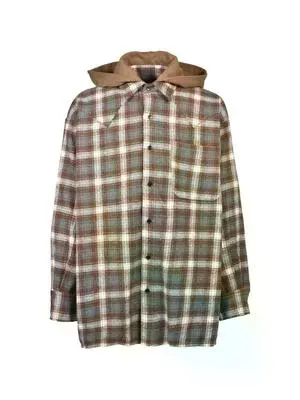 JUN/NAKAYAMA Check-pattern Shirt - Brown