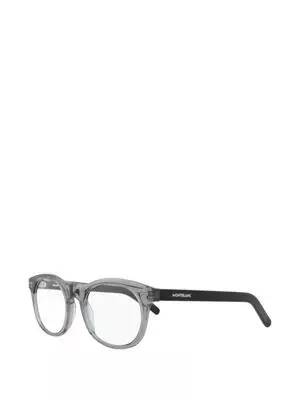 Montblanc Logo-print Round-frame Glasses