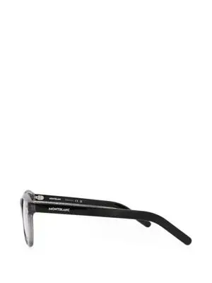 Montblanc Logo-print Round-frame Glasses