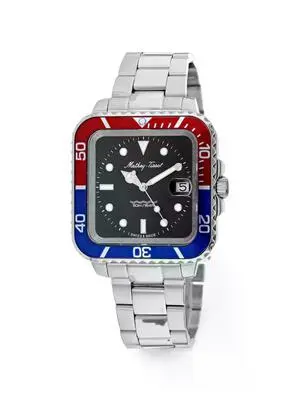 MATHEY TISSOT 40mm Square-face Watch - Black