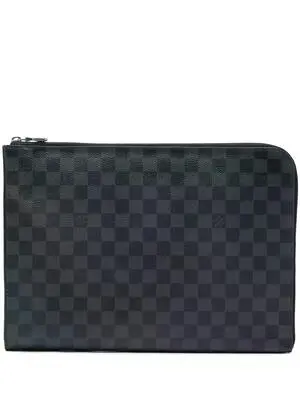 LOUIS VUITTON Damier Graphite Pochette Jour Gm Clutch Bag