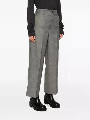 NICHOLSON & NICHOLSON Houndstooth Pattern Straight-leg Trousers