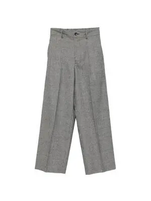 NICHOLSON & NICHOLSON Houndstooth Pattern Straight-leg Trousers