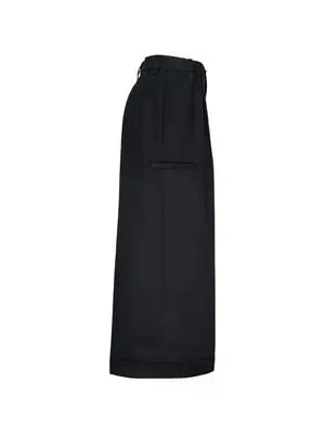 MELITTA BAUMEISTER Pleated Turn-up Trousers