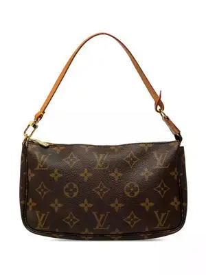 LOUIS VUITTON 2001 Monogram Pochette Accessoires Shoulder Bag - Brown