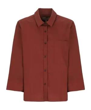 Woolrich Long-sleeved Poplin Shirt - Red
