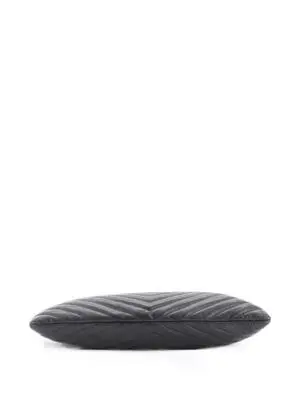 Saint Laurent Classic Monogram Wristlet Pouch Matelasse Chevron Leather Medium Clutch Bag