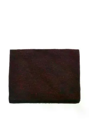 Emporio Armani Logo-jacquard Frayed Scarf - Red