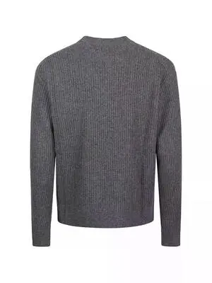 Maison Kitsuné Ribbed-knit Logo-patch Sweater