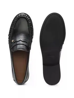 BOSS Lycia Leather Moccasins With Double B Monogram