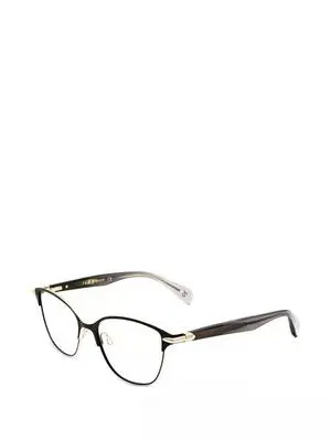 Rag & Bone Geometric Frame Eyeglasses - Black