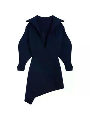 Givenchy Ribbed Asymmetric-hem Dress