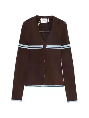 Axel Arigato Fleur Ribbed Stripe Detail Cardigan - Brown
