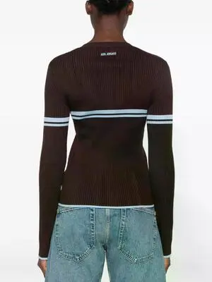 Axel Arigato Fleur Ribbed Stripe Detail Cardigan