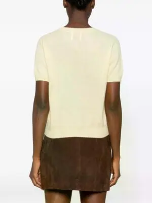 IVORY PARIS Petal Short-sleeve Sweater