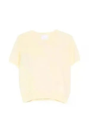 IVORY PARIS Petal Short-sleeve Sweater - Yellow
