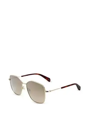 Rag & Bone Tone Geometric Frame Sunglasses - Gold